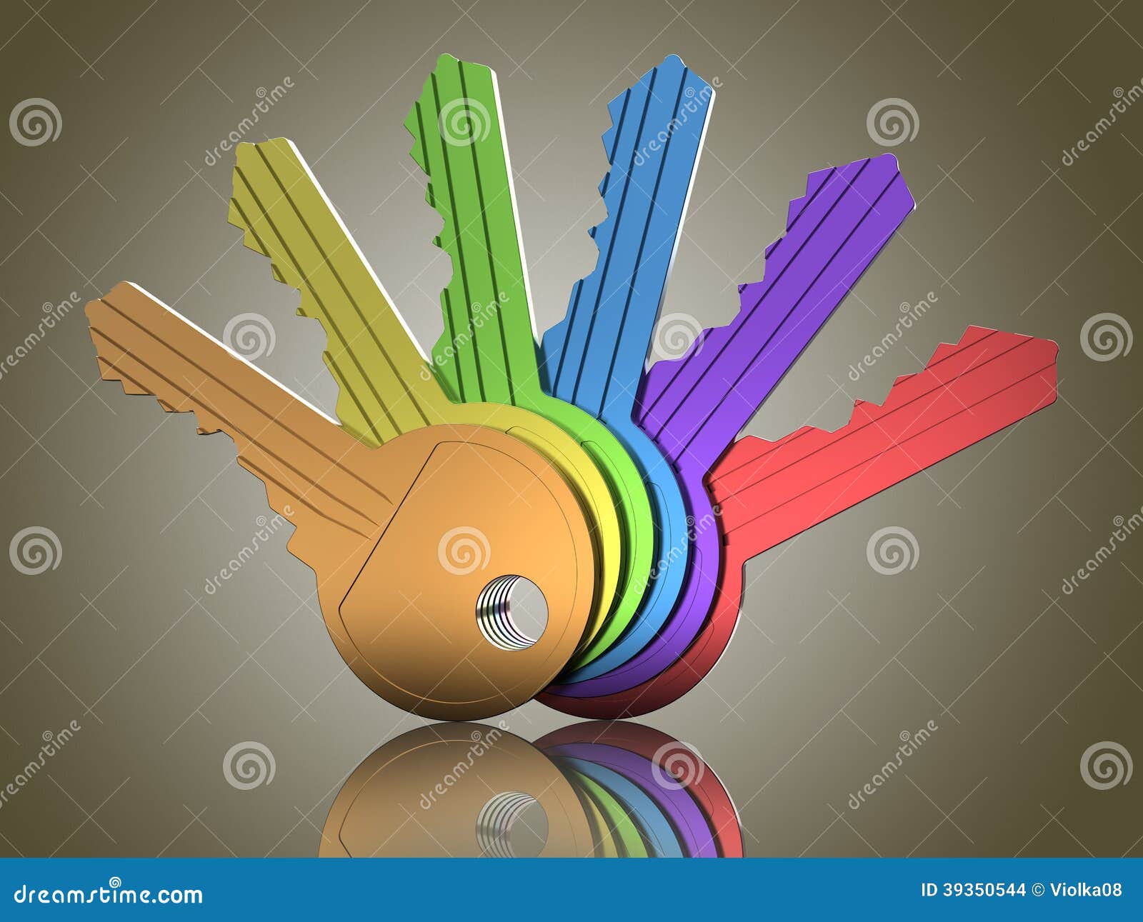 Colored keys stock illustration. Illustration of cottage - 39350544