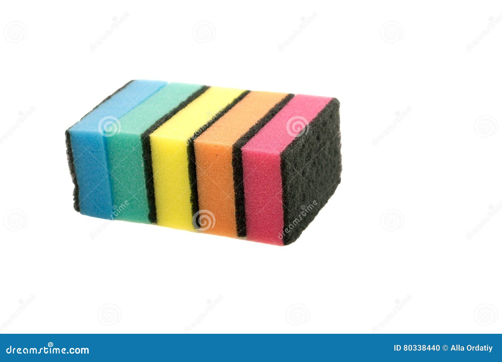 Colored Kitchen Sponges Isolated Stock Photo - Image of kitchenware ...