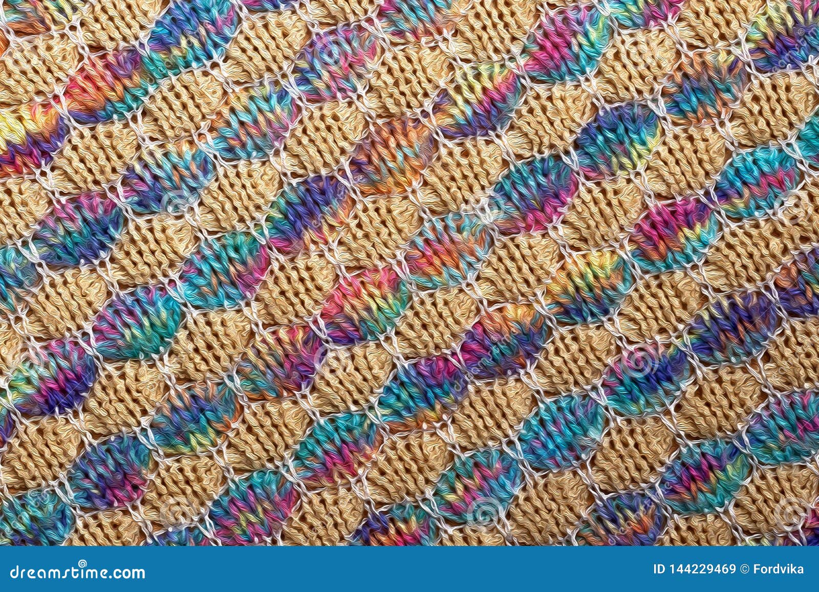 Colored Knitted Fabric Texture, Diagonal Pattern Stock Image - Image of ...
