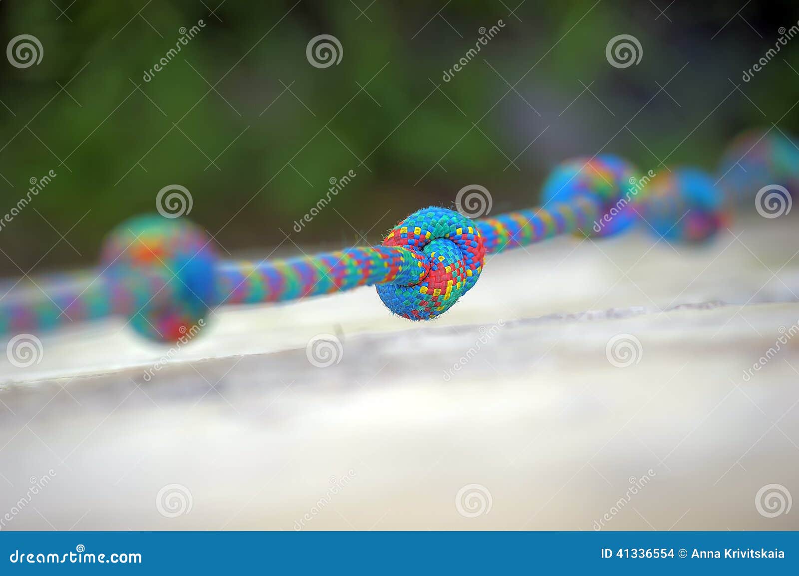 Colored Knotted Rope Climbing Stock Photo - Image of unique, fishermans ...
