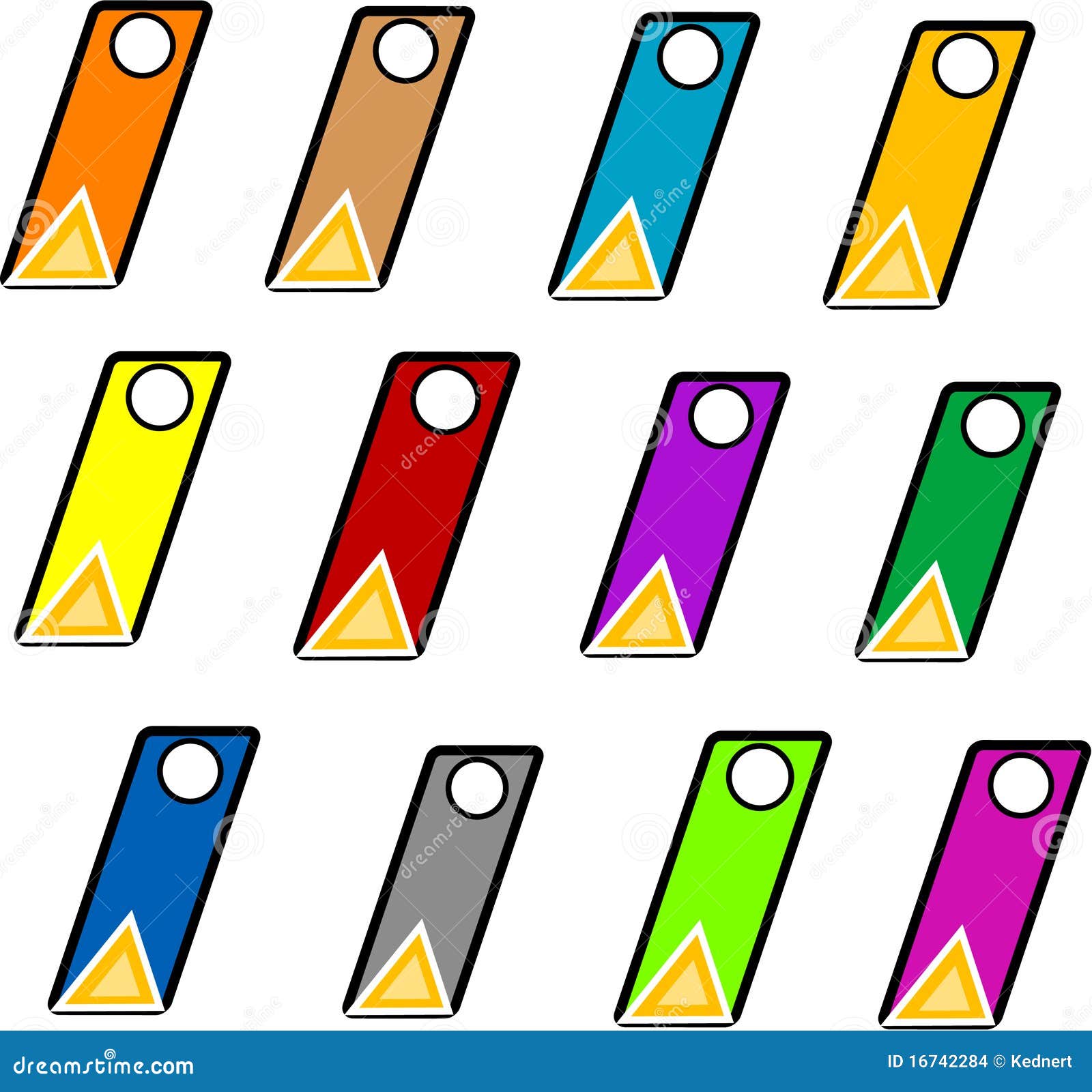 Colored labels set stock vector. Illustration of banner - 16742284