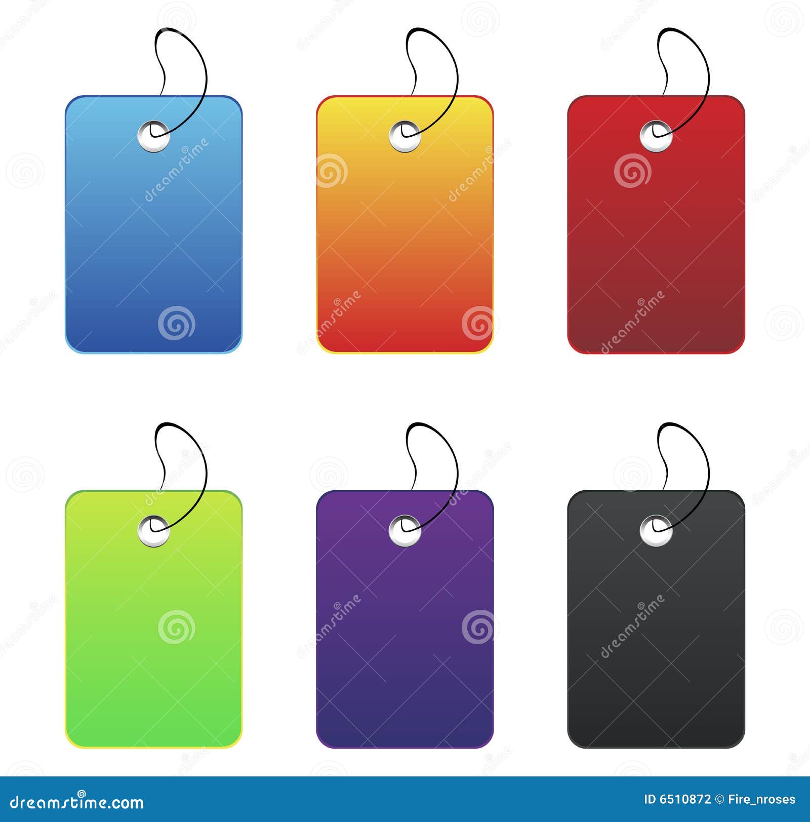 Colored labels - on white stock vector. Illustration of simple - 6510872