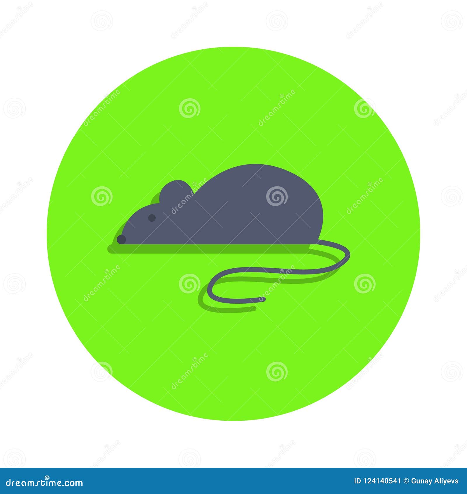 Colored Laboratory Mouse in Green Badge Icon. Element of Science and ...