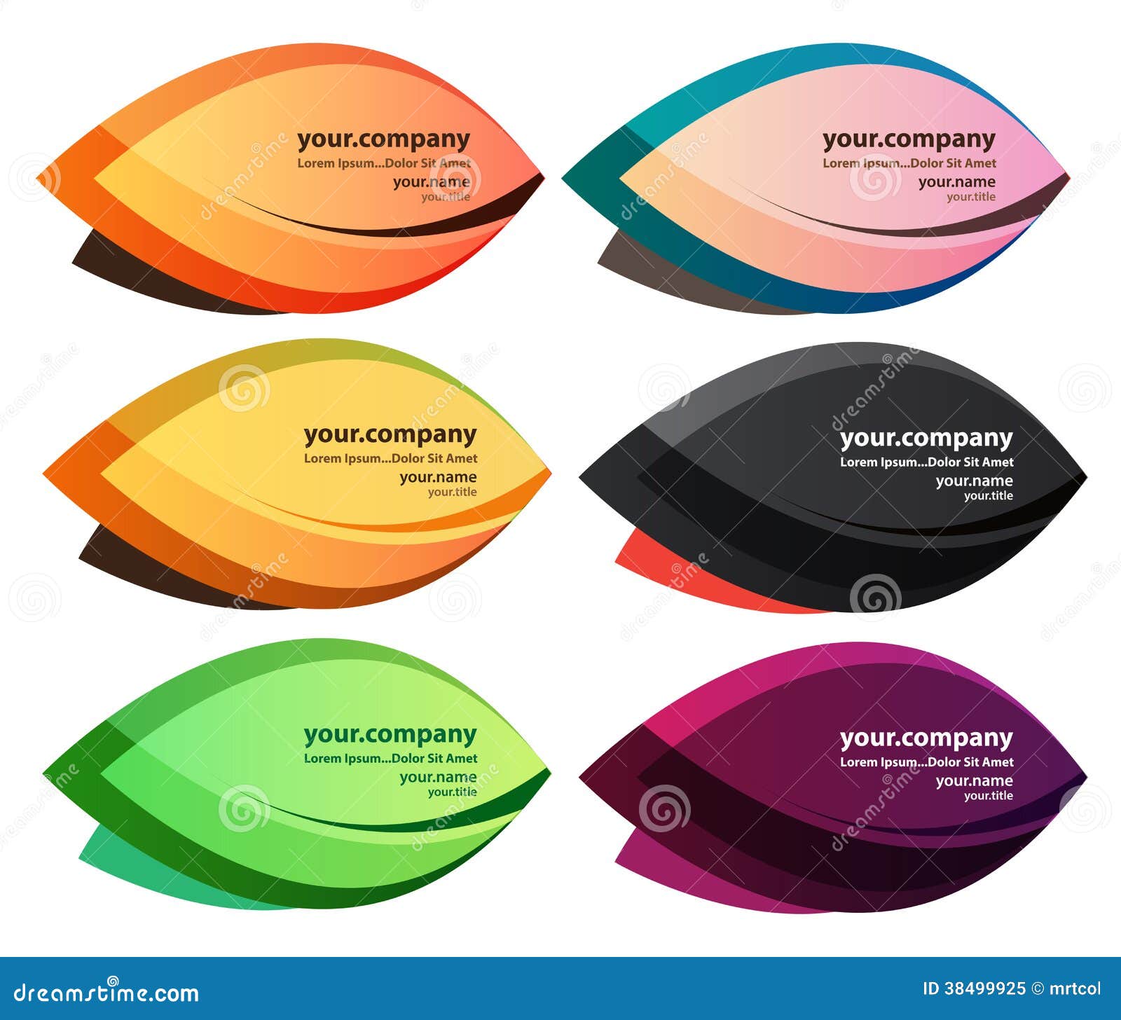 Colored Leaf business card stock illustration. Illustration of business ...