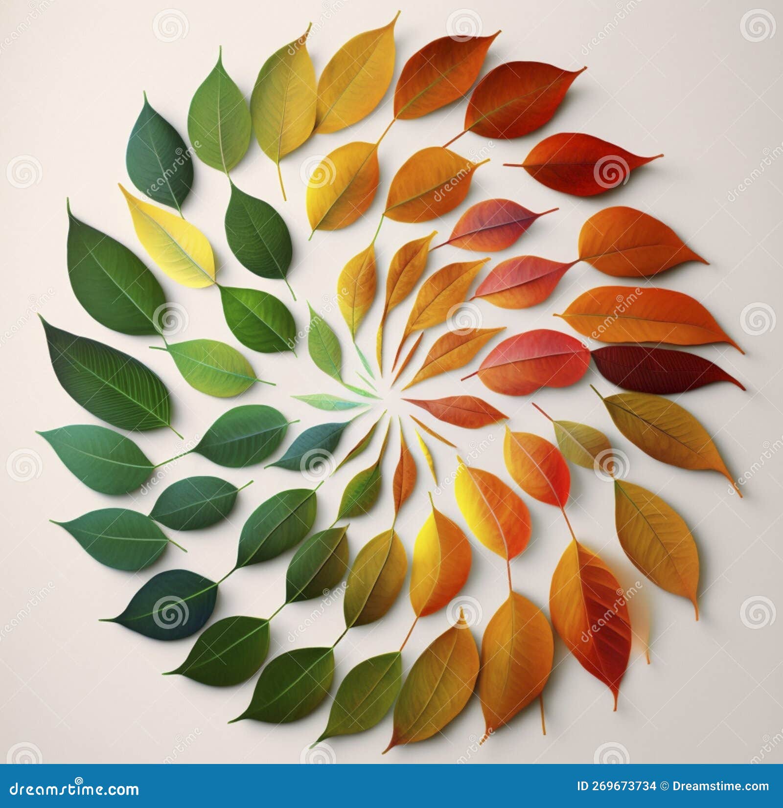 Colored Leaves Gradient Background. Created with Generative Ai ...