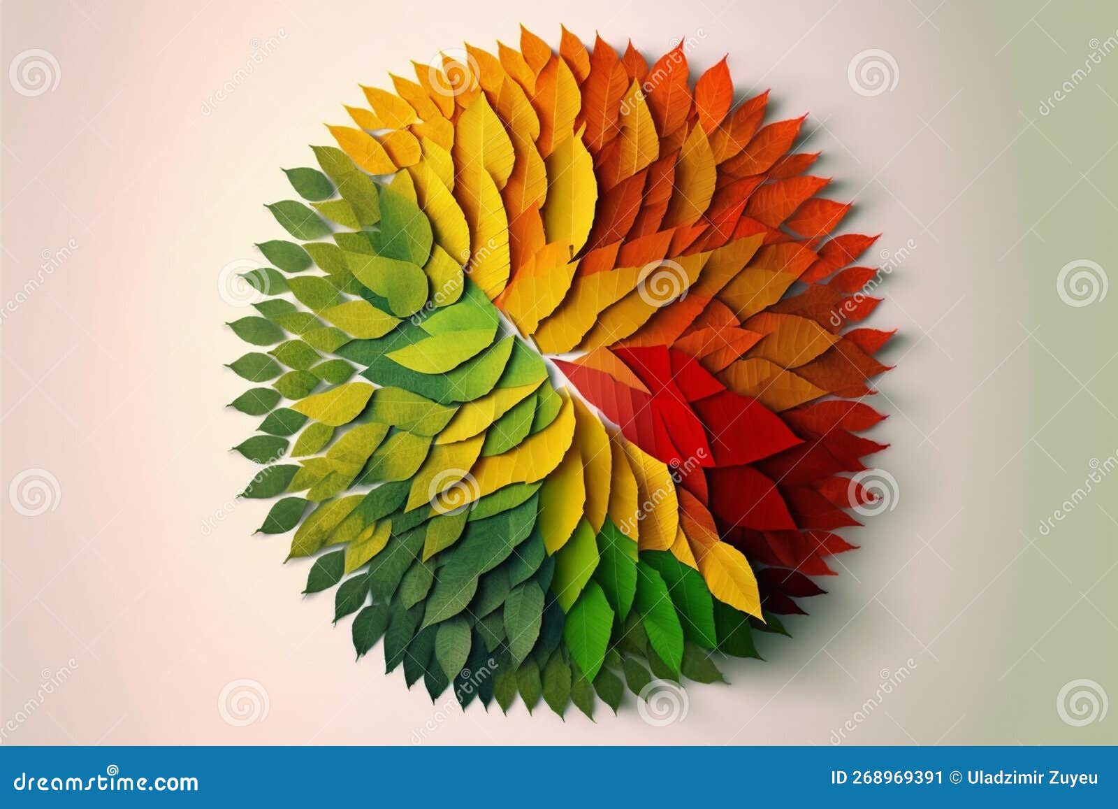 Colored Leaves Gradient Background. Created with Generative Ai ...