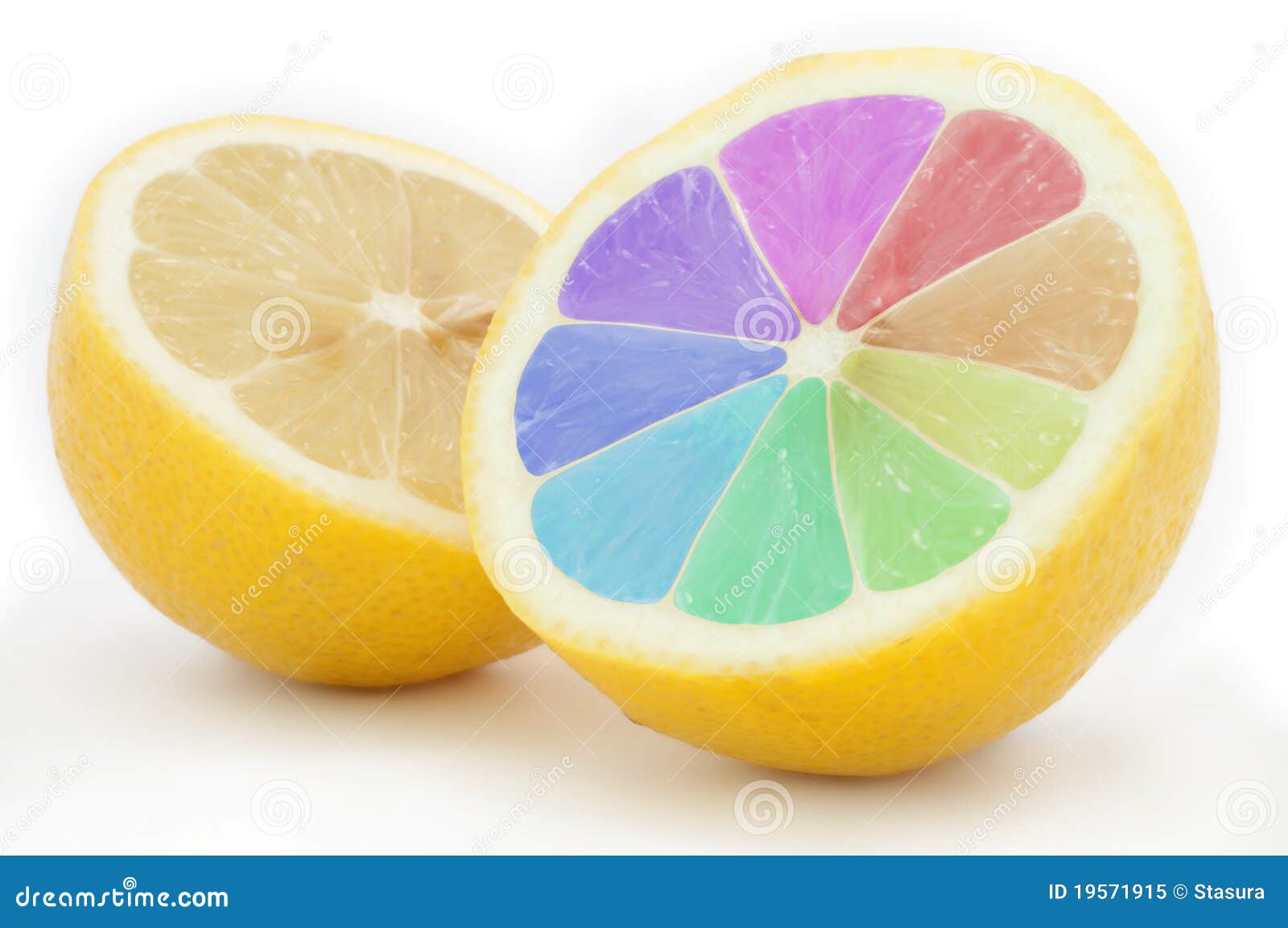Colored lemon stock image. Image of angle, food, color - 19571915