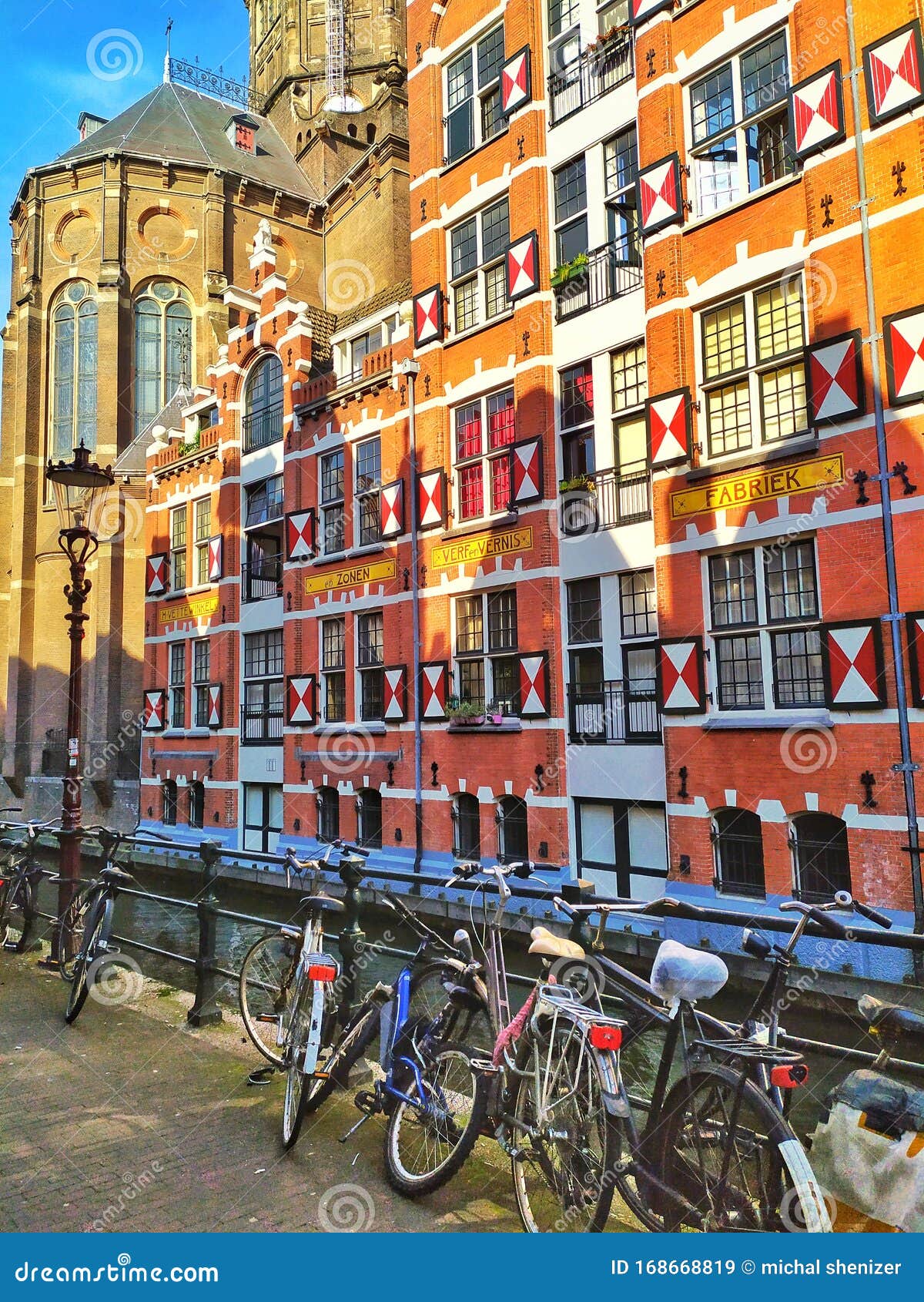 Colored light building editorial stock image. Image of colored - 168668819