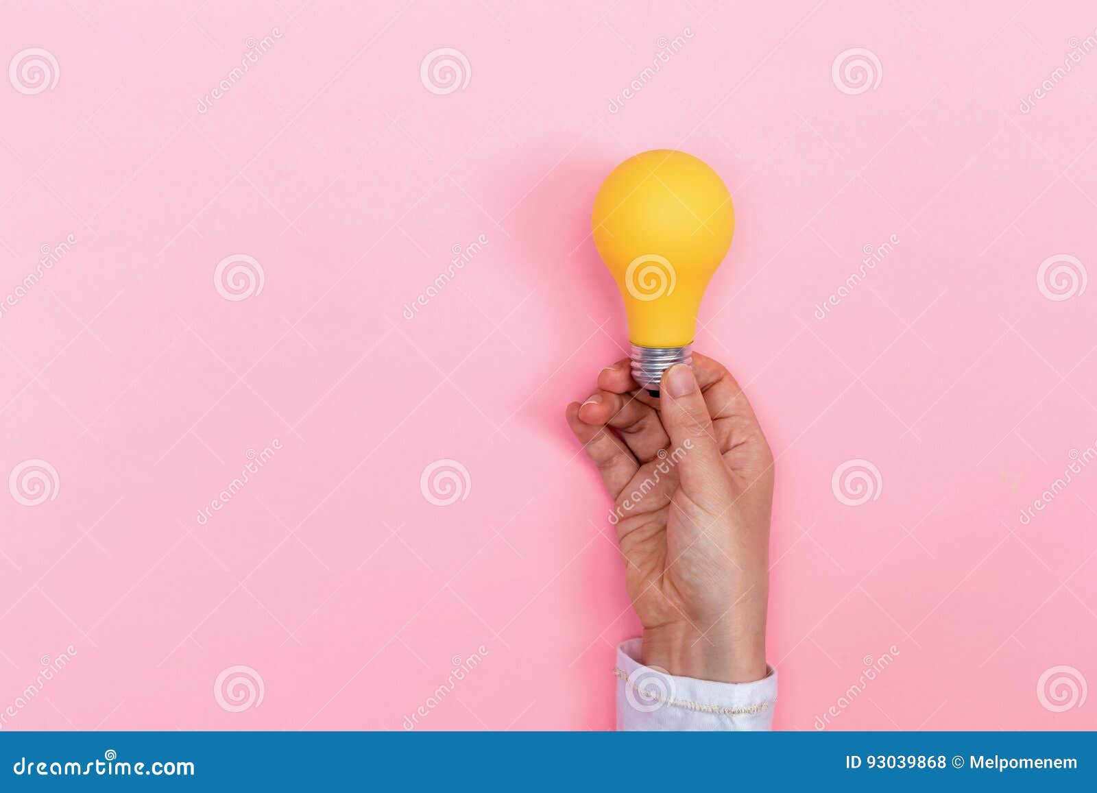 Colored Light Bulb Being Held Up Stock Photo - Image of concept, simple ...