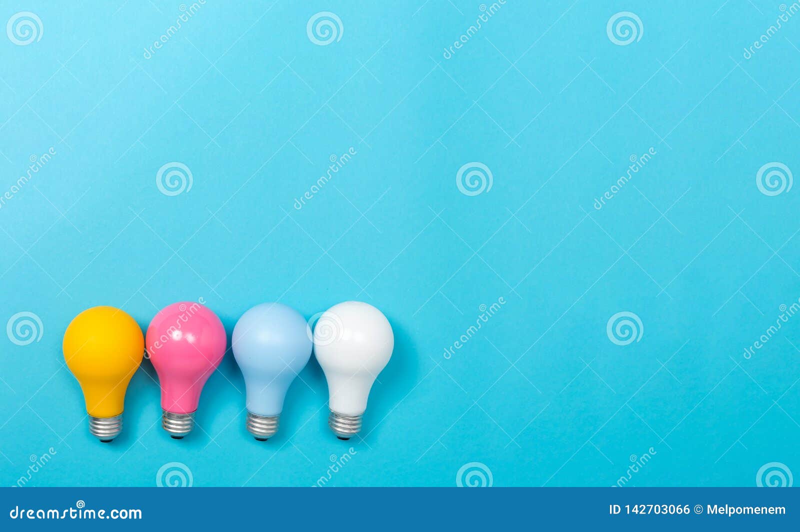 Colored light bulbs stock photo. Image of light, paper - 142703066