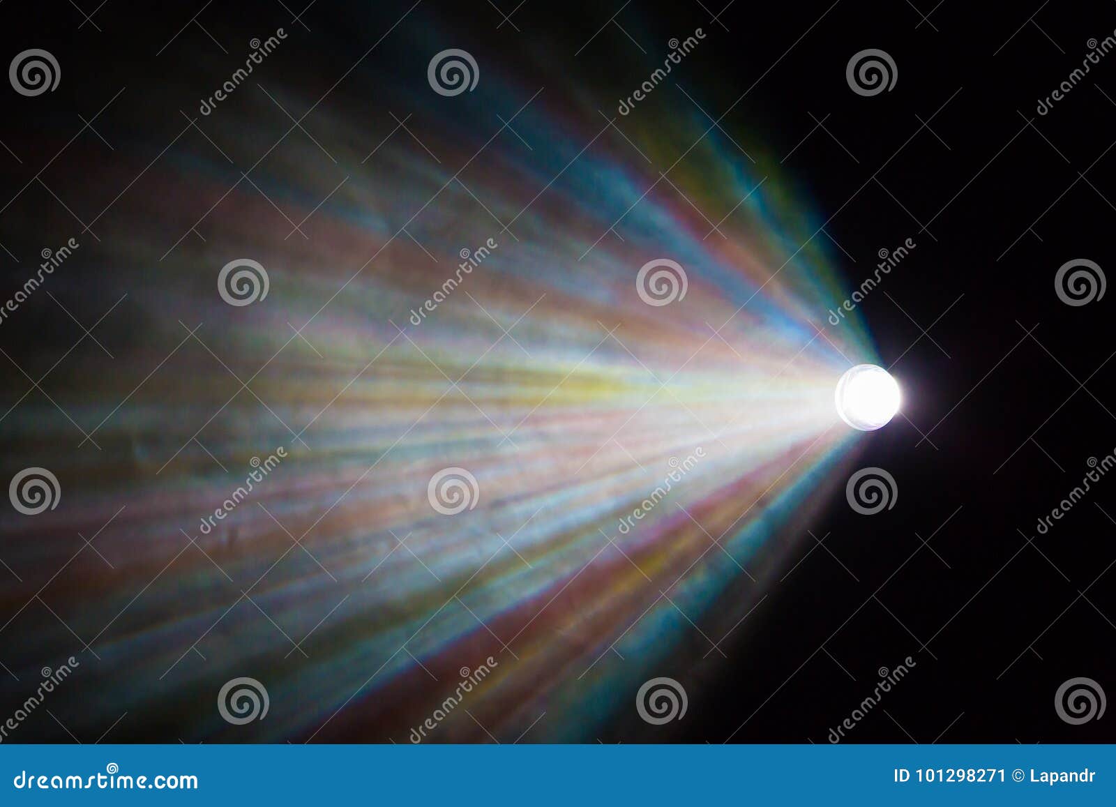 The Colored Light Rays from the Spotlight through Theatrical Smoke ...