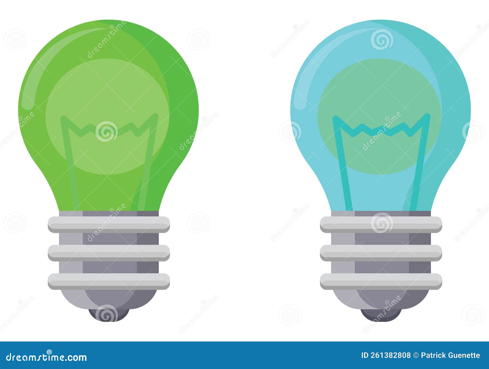 Colored lightbulbs, icon stock vector. Illustration of decorative ...
