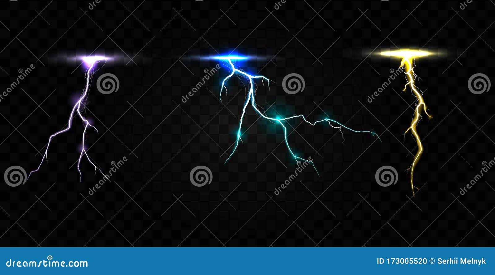 Colored lightning bolt stock vector. Illustration of isolated - 173005520