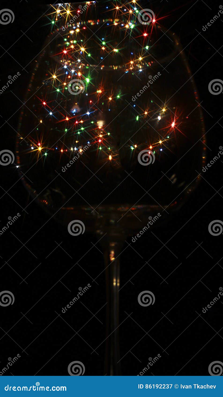 Colored Lights in the Form of Six-rayed Star in the Glass Stock Image ...