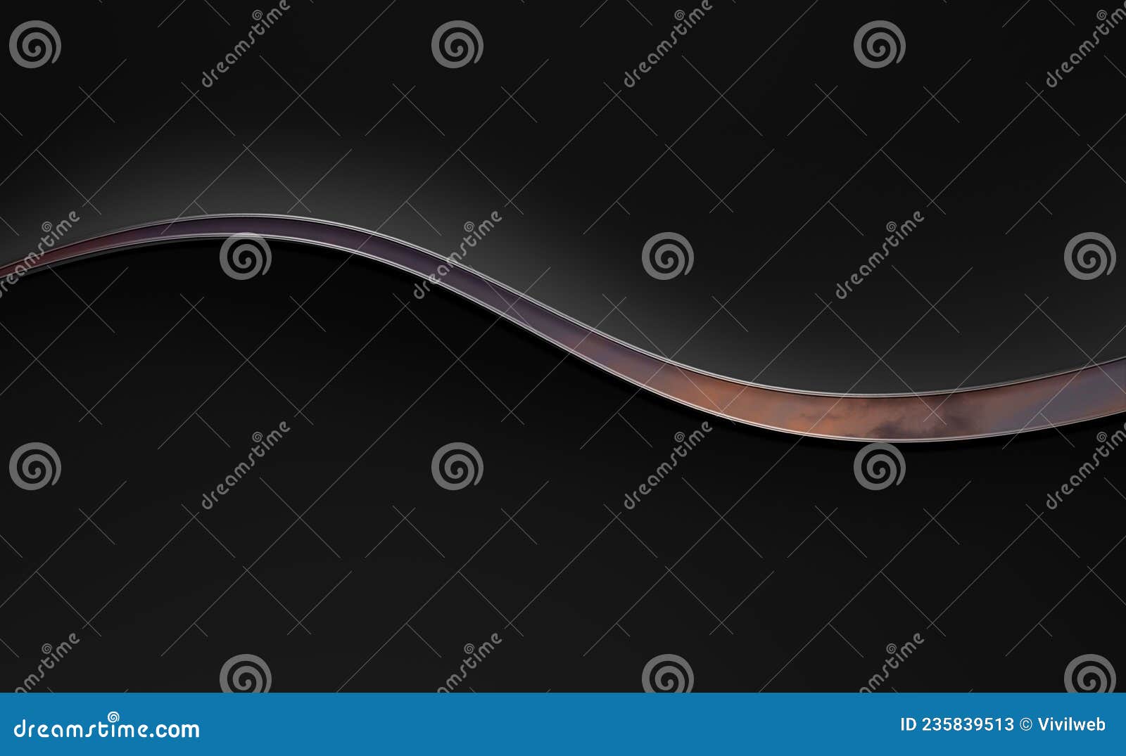 Colored Line Curve Element in Black Background Stock Image - Image of ...
