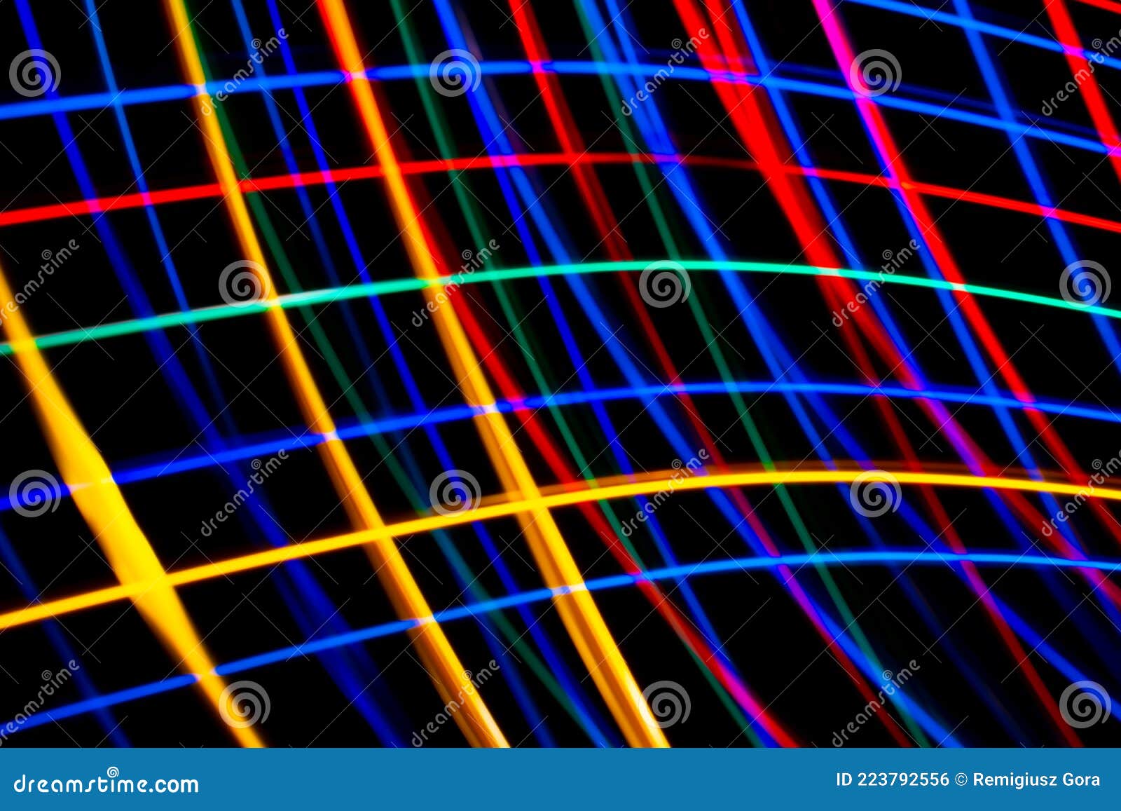 Colored Lines Of Light On A Black Background.textura Stock Image ...