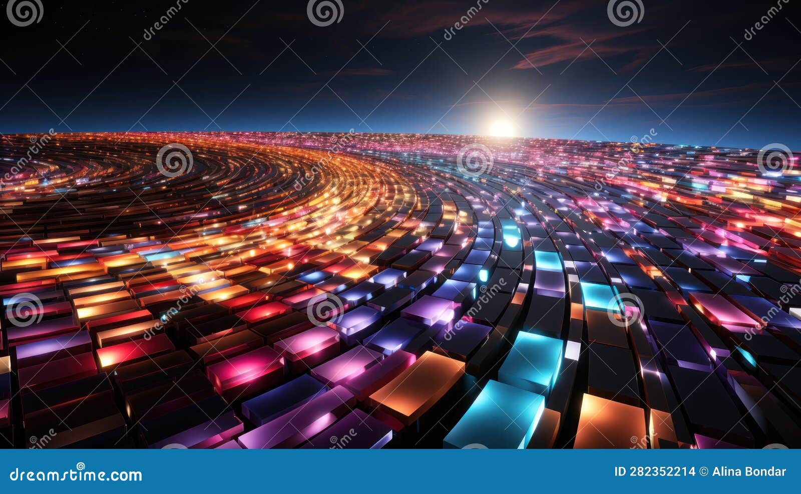 Colored Lines Representing a Virtual Loop in an Image of Interlocking ...