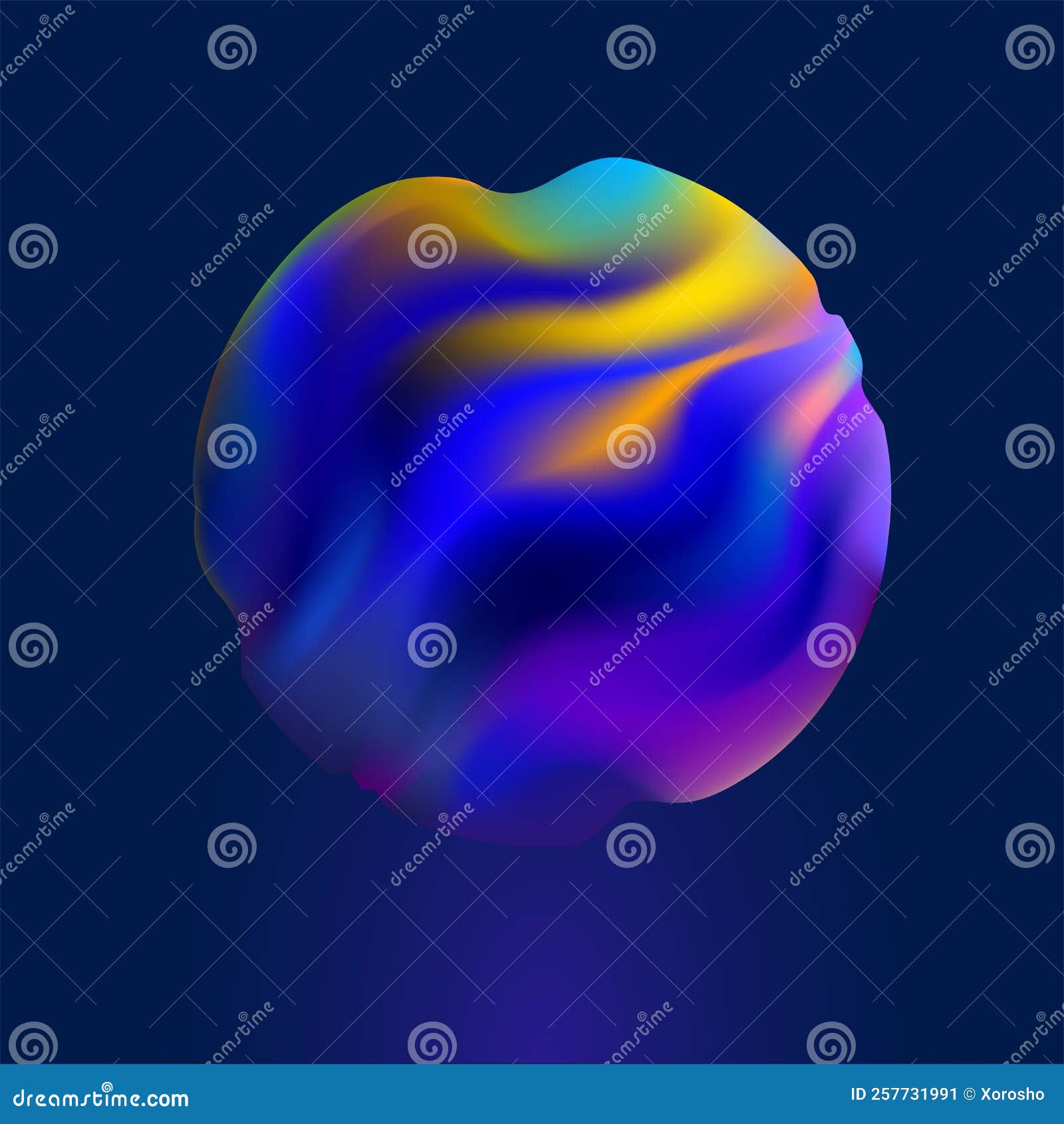 Liquid Ball Rotates And Boils. Design. 3D Ball Rotates And Begins To ...