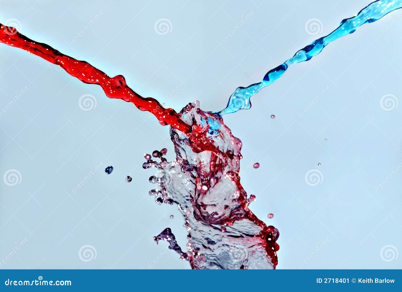 Colored liquid collision stock image. Image of drops, meet - 2718401