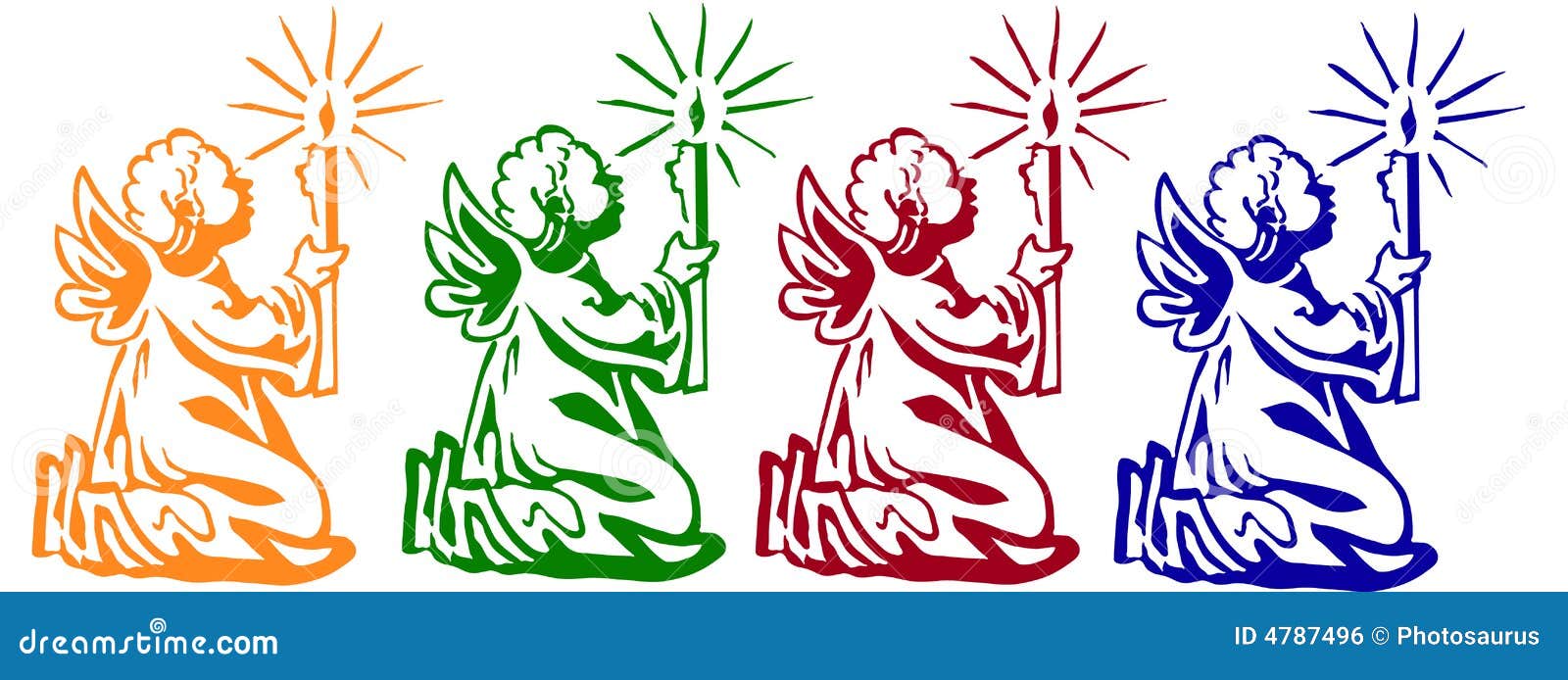 Colored Angels Stock Illustrations – 348 Colored Angels Stock ...