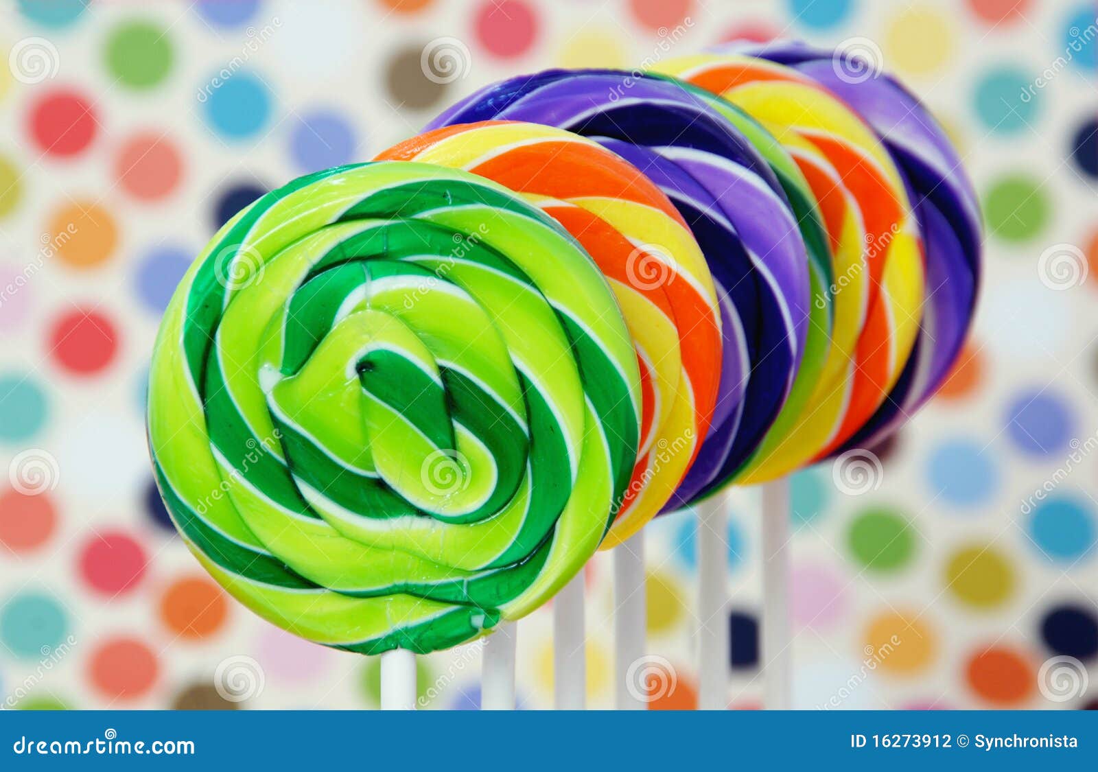 Colored lollipops stock photo. Image of tasty, dots, lolly - 16273912
