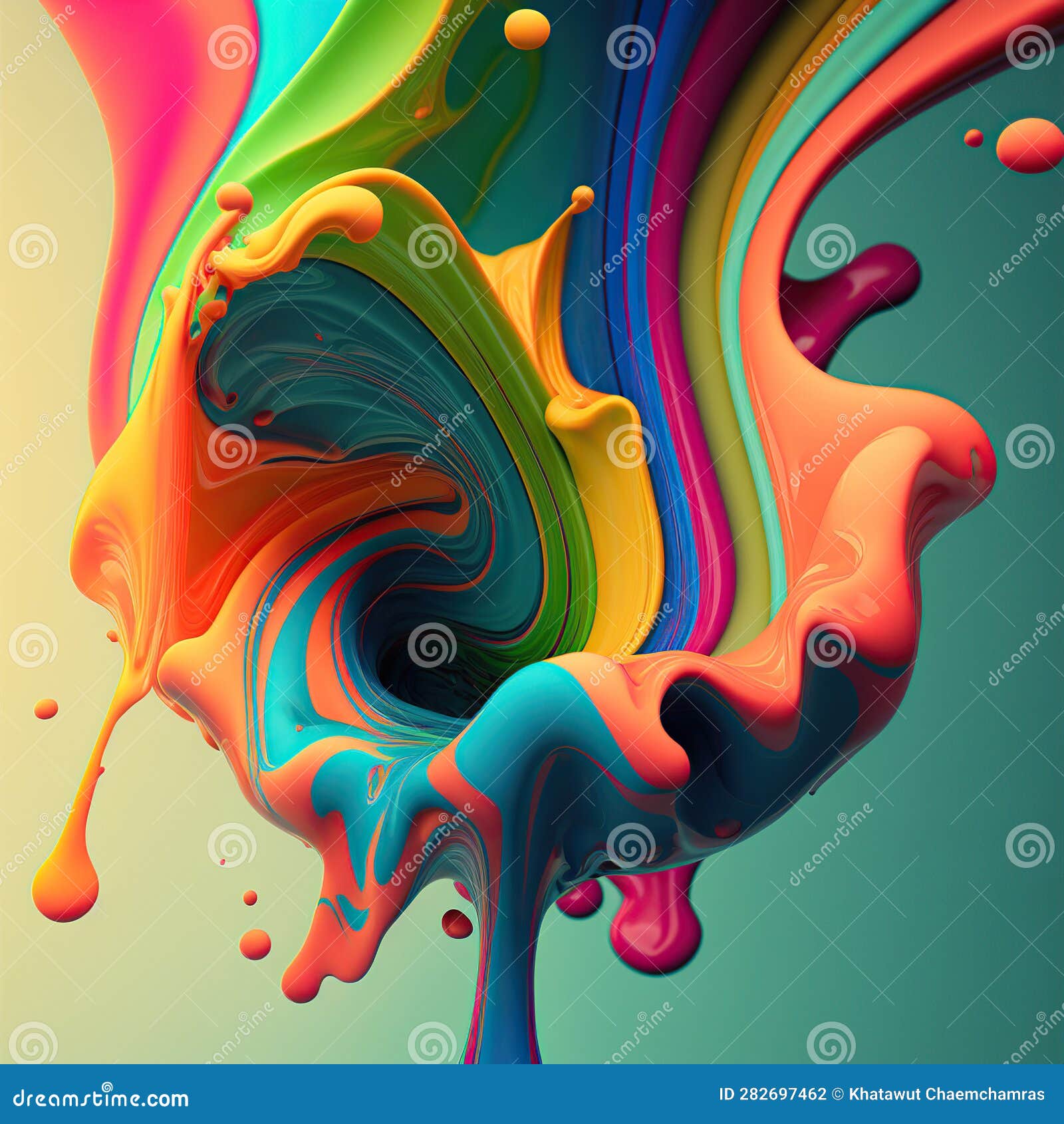 The Colored Lumps Are About To Flow Like Water Royalty-Free Stock Image ...