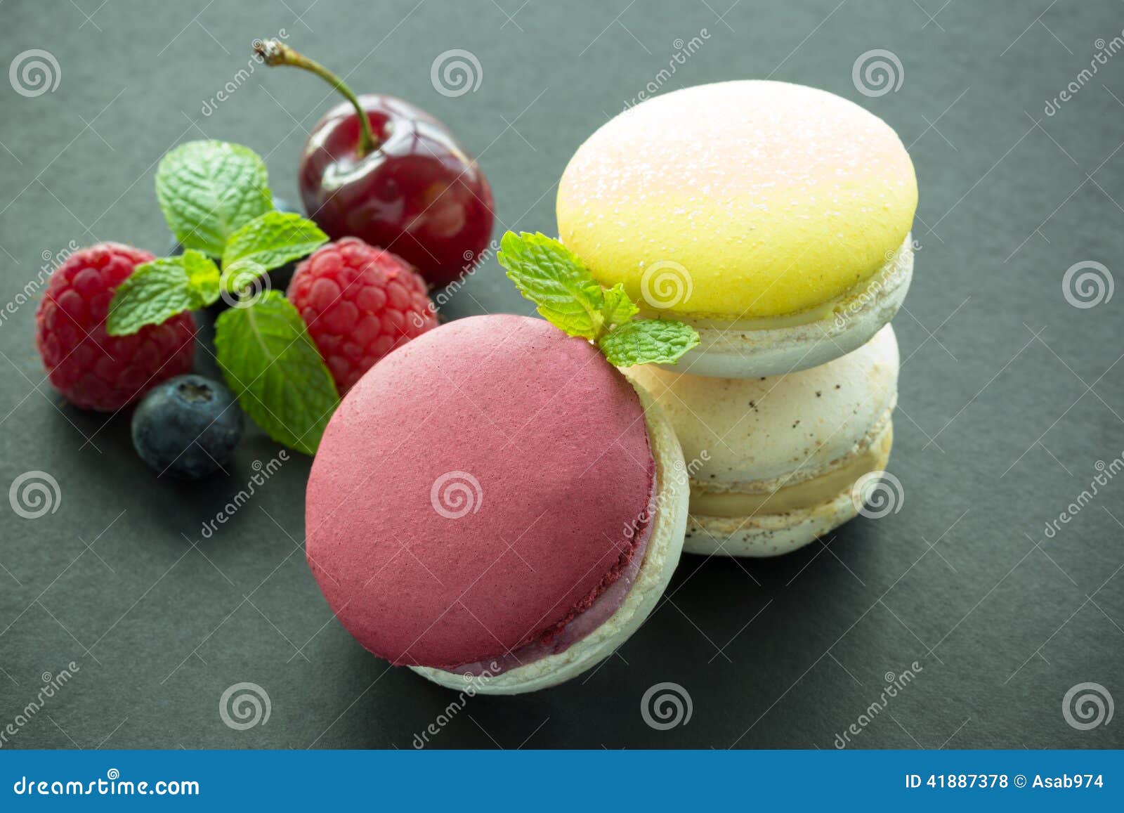 Colored macaroons stock photo. Image of decorated, eating - 41887378