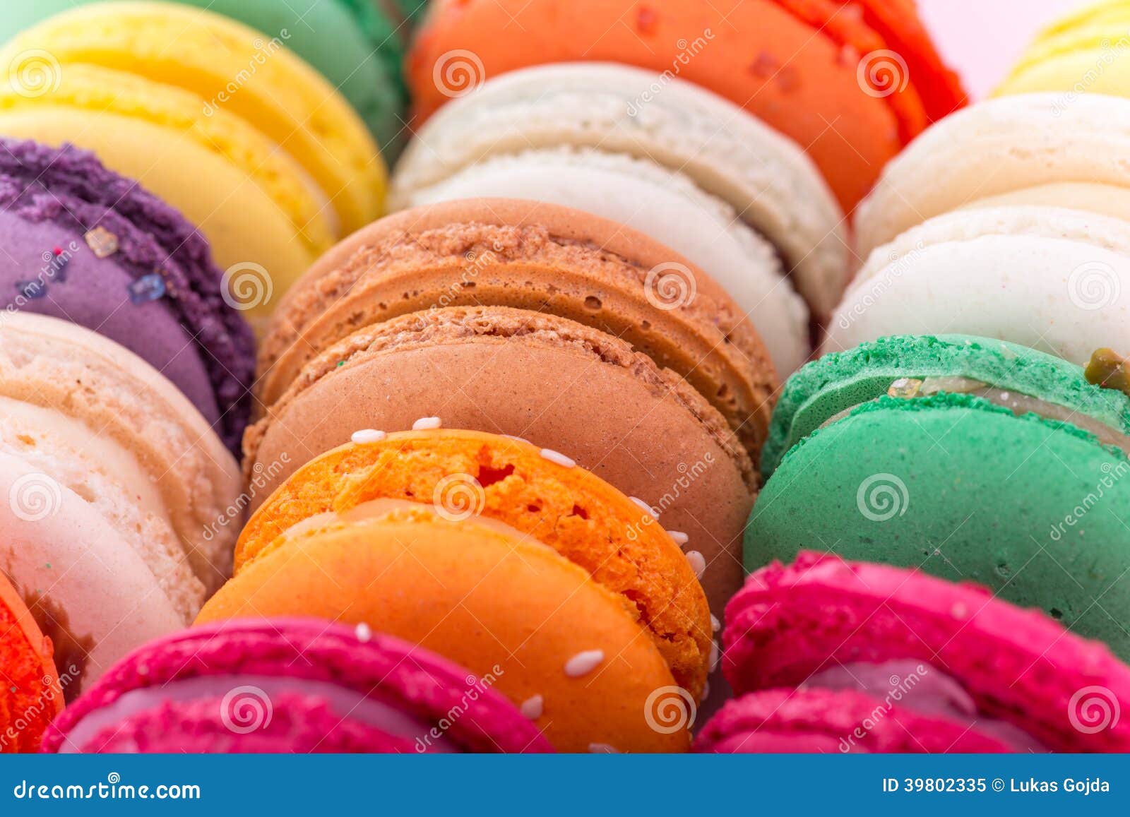 Colored macaroons stock image. Image of mint, pile, retro - 39802335