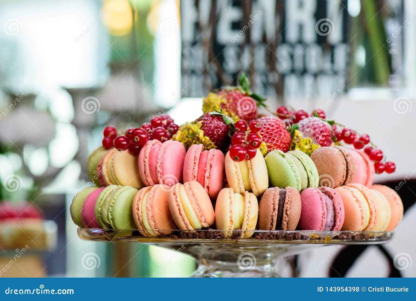 Colored macaroons stock photo. Image of sweets, macaroons - 143954398