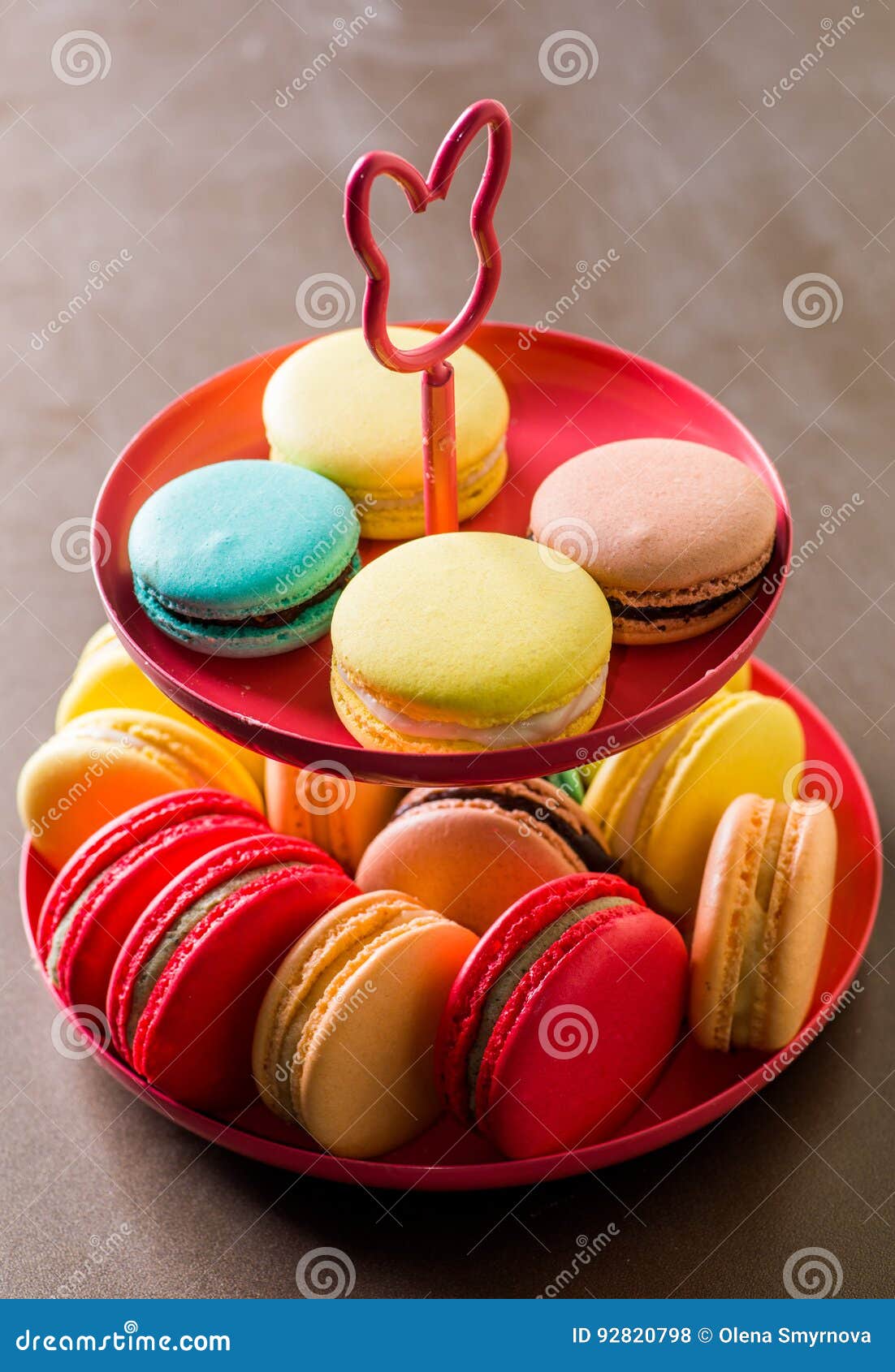 Colored macaroons stock photo. Image of macaroons, stand - 92820798