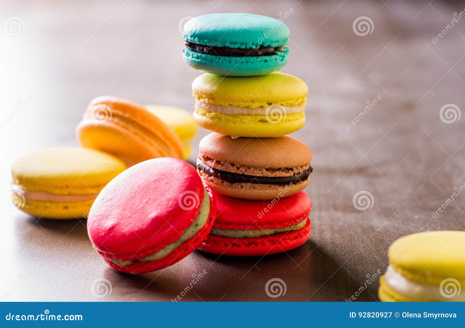 Colored macaroons stock image. Image of food, restaurant - 92820927