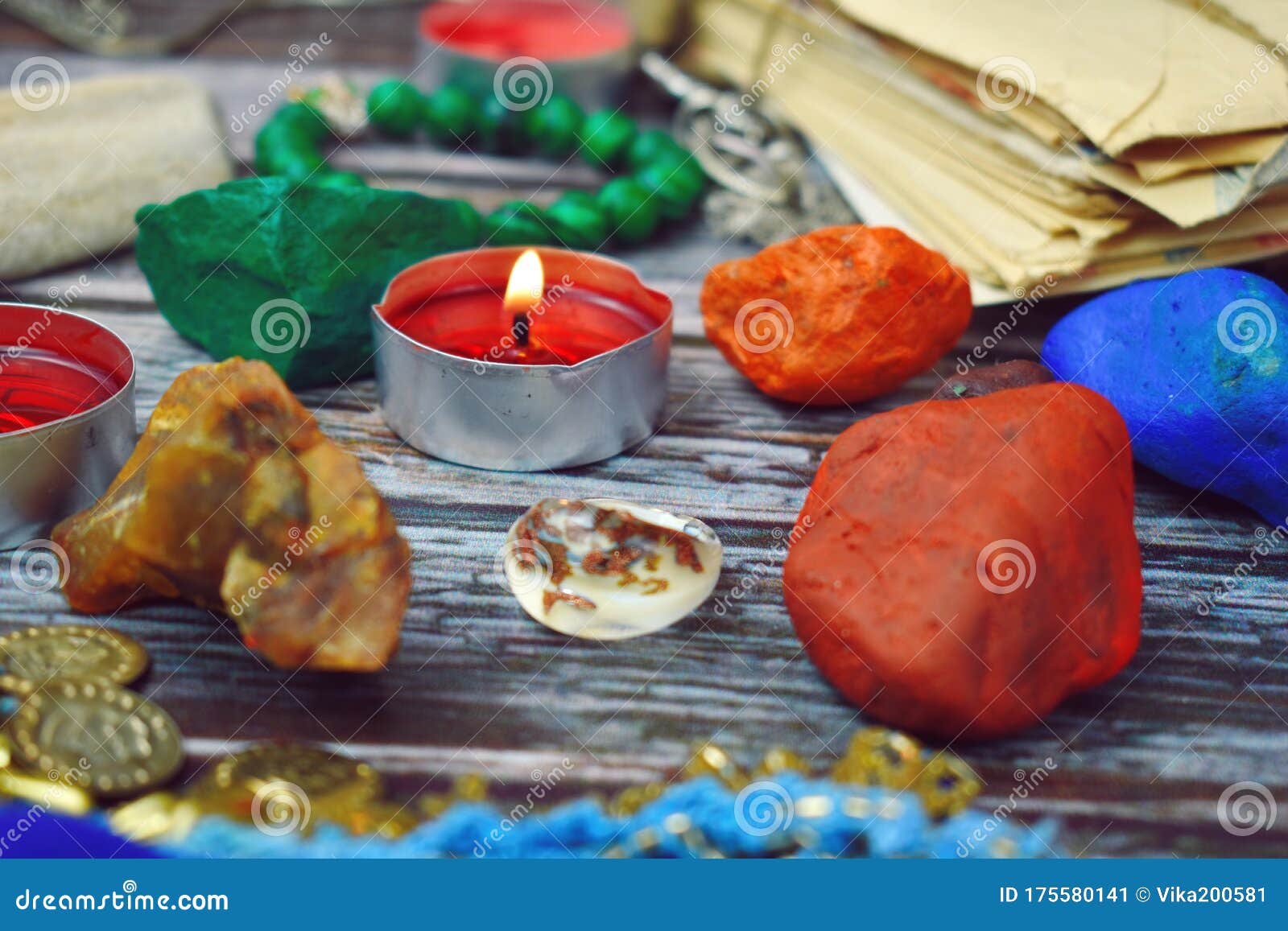 Colored Magic Stones. Fortune-telling Background. Magic and Amulets ...