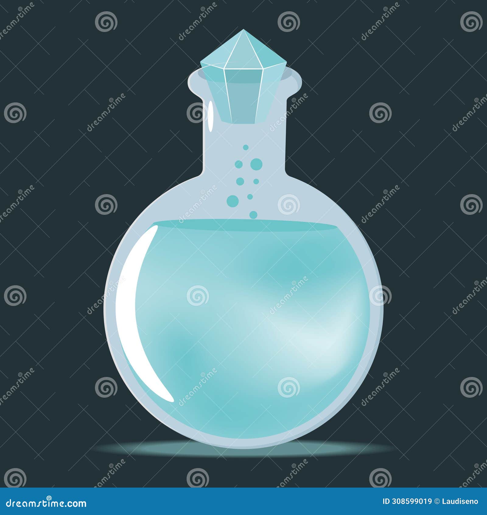Colored Magical Potion Flask Vector Stock Vector - Illustration of ...