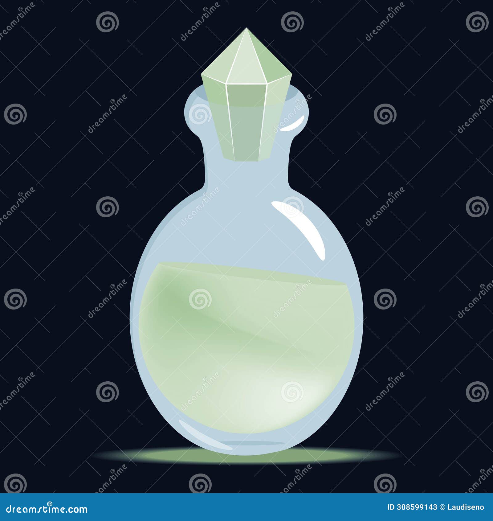 Colored Magical Potion Flask Vector Stock Vector - Illustration of ...