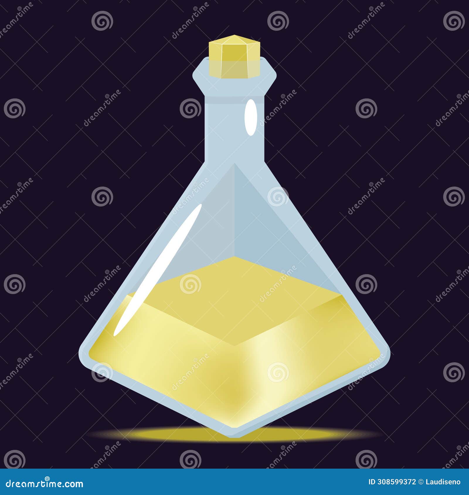 Colored Magical Potion Flask Vector Stock Illustration - Illustration ...