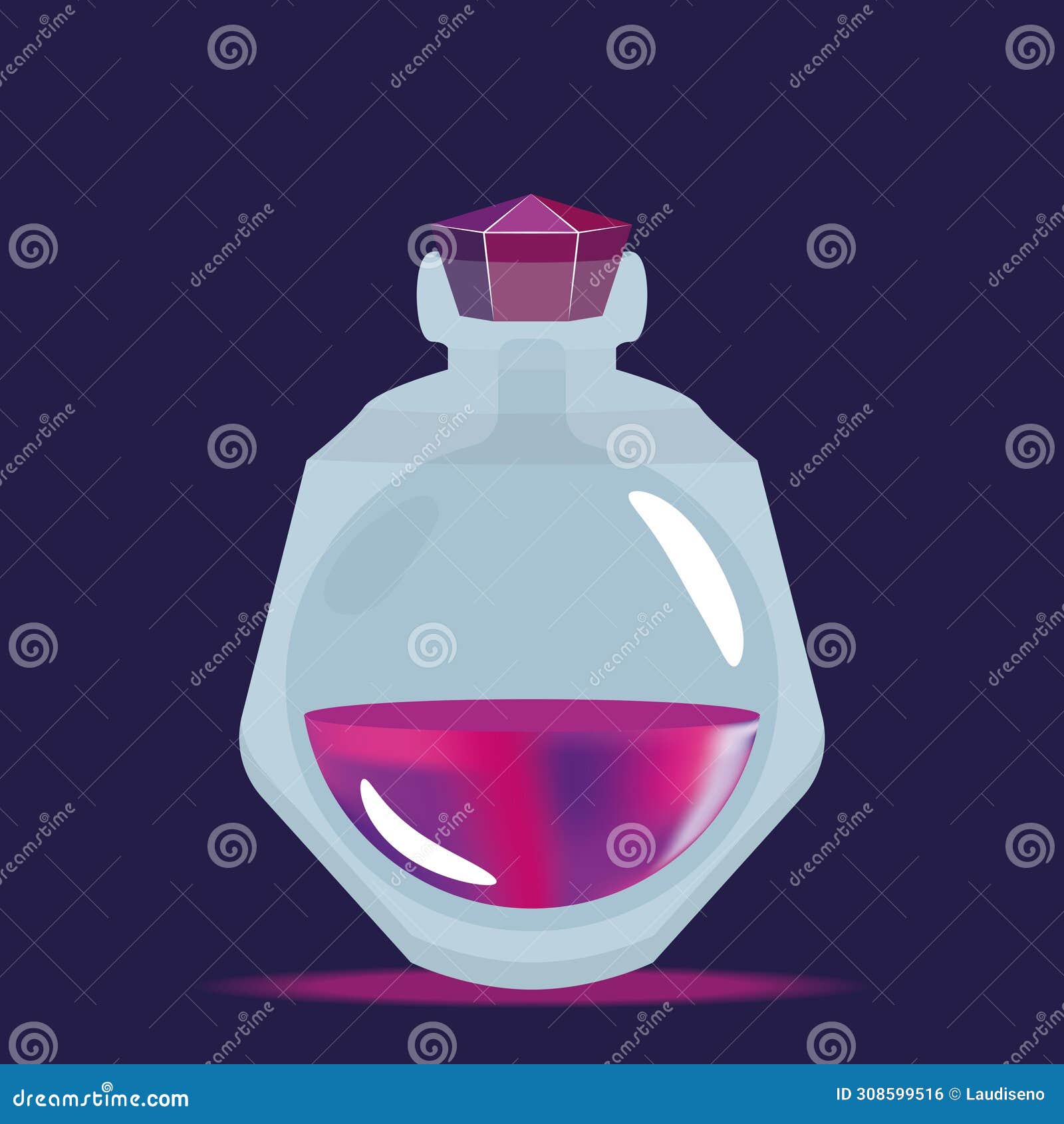 Colored Magical Potion Flask Vector Stock Vector - Illustration of ...