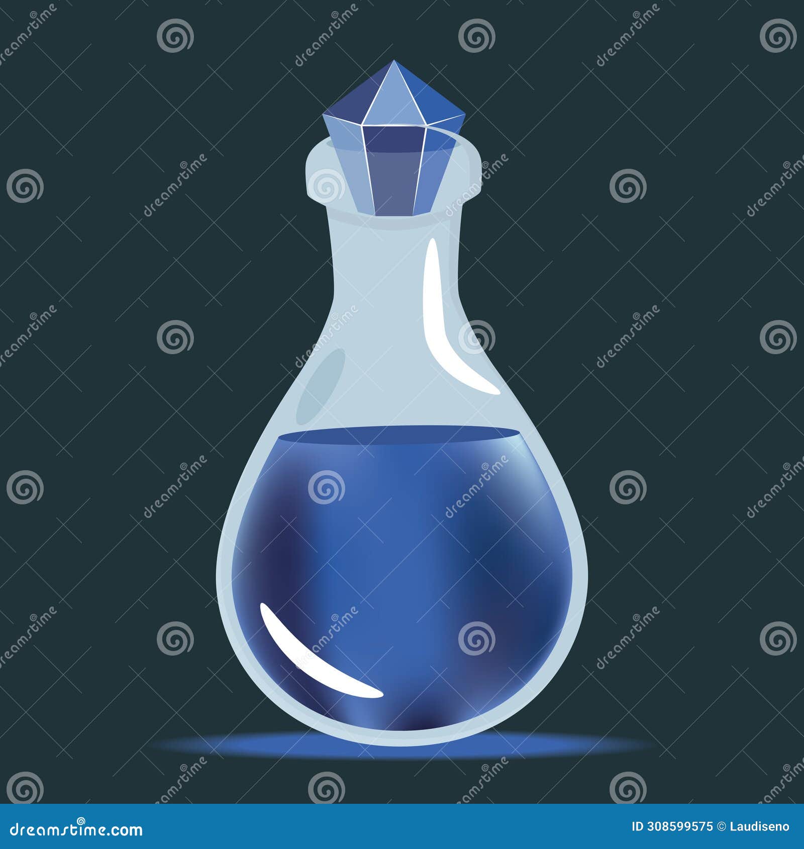 Colored Magical Potion Flask Vector Stock Vector - Illustration of ...