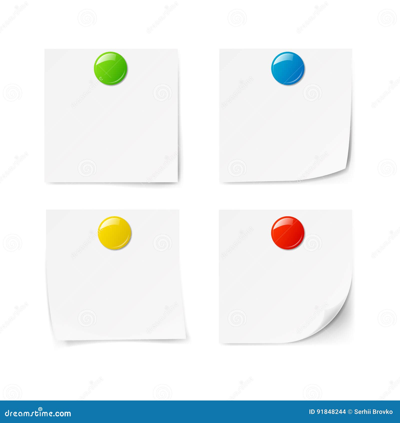Colored magnets isolated stock vector. Illustration of colored - 91848244