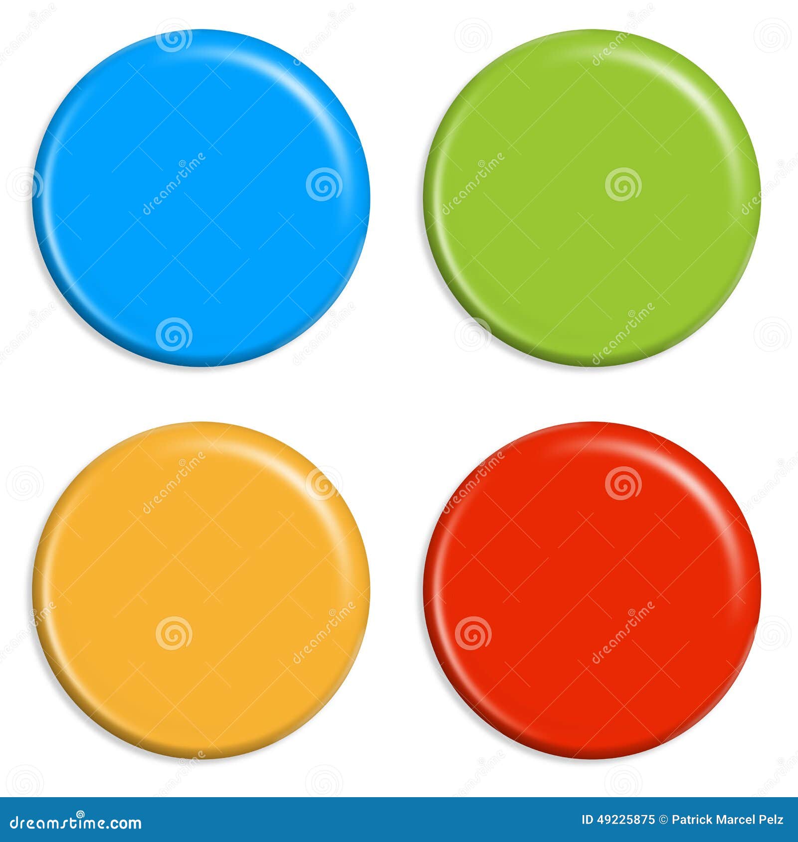 4 colored magnets stock vector. Illustration of colored - 49225875
