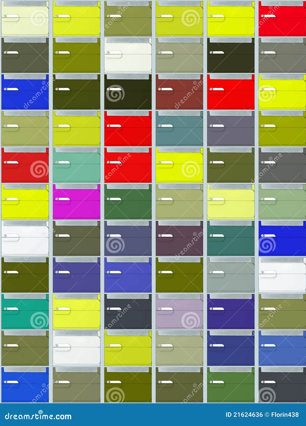 Colored mail boxes stock illustration. Illustration of label - 21624636