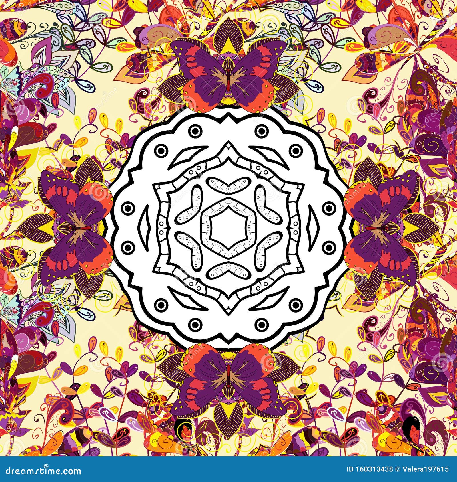 Colored Mandala Pattern, Arabic Background Stock Illustration ...
