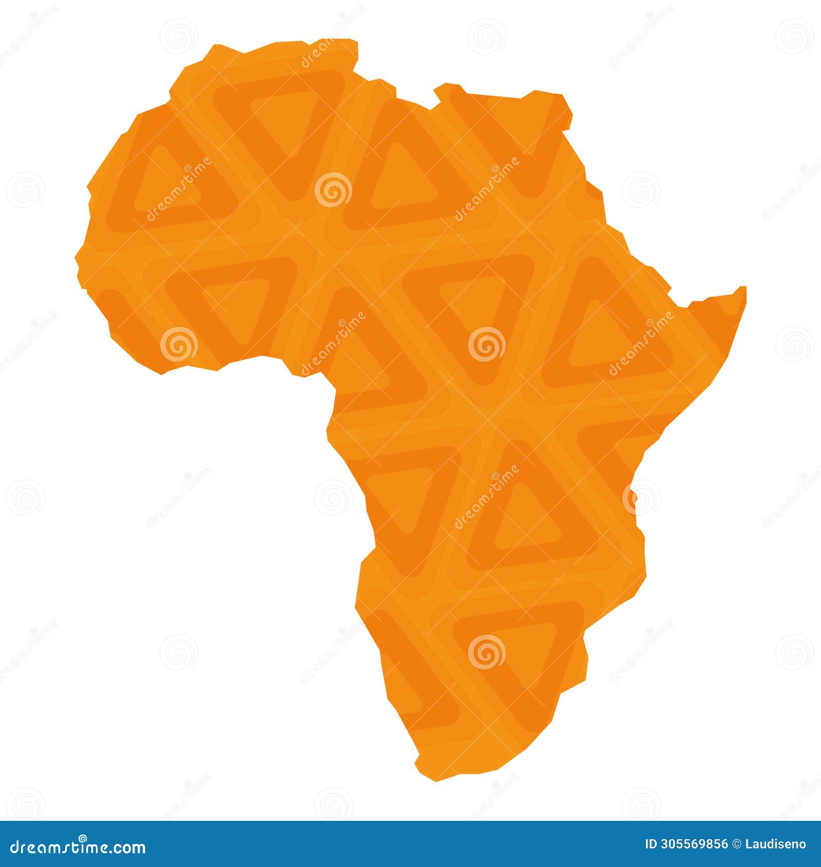 Colored Map of Africa with Cultural Patterns Vector Stock Illustration ...