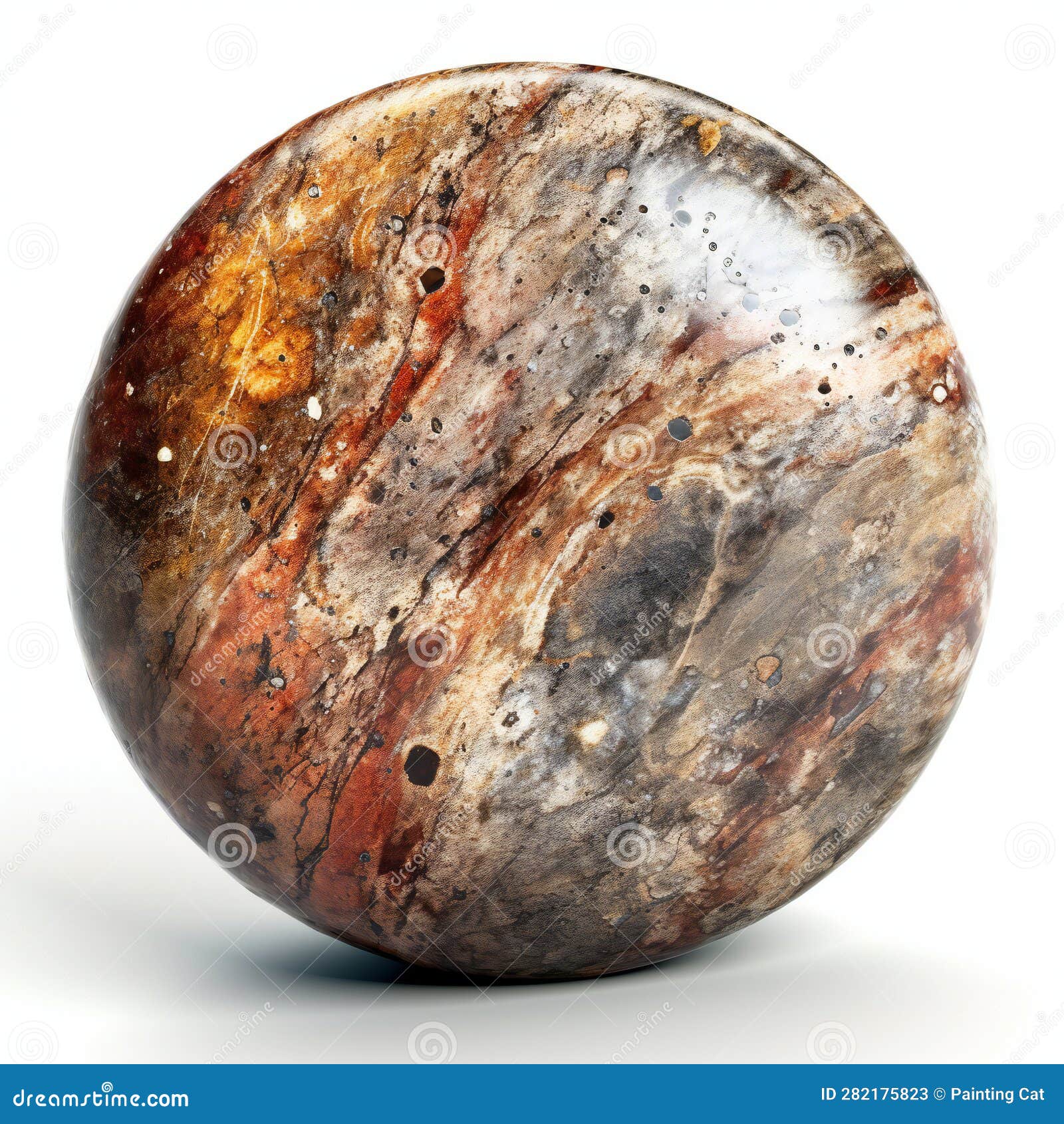 Colored Marble on a White Background Stock Illustration - Illustration ...