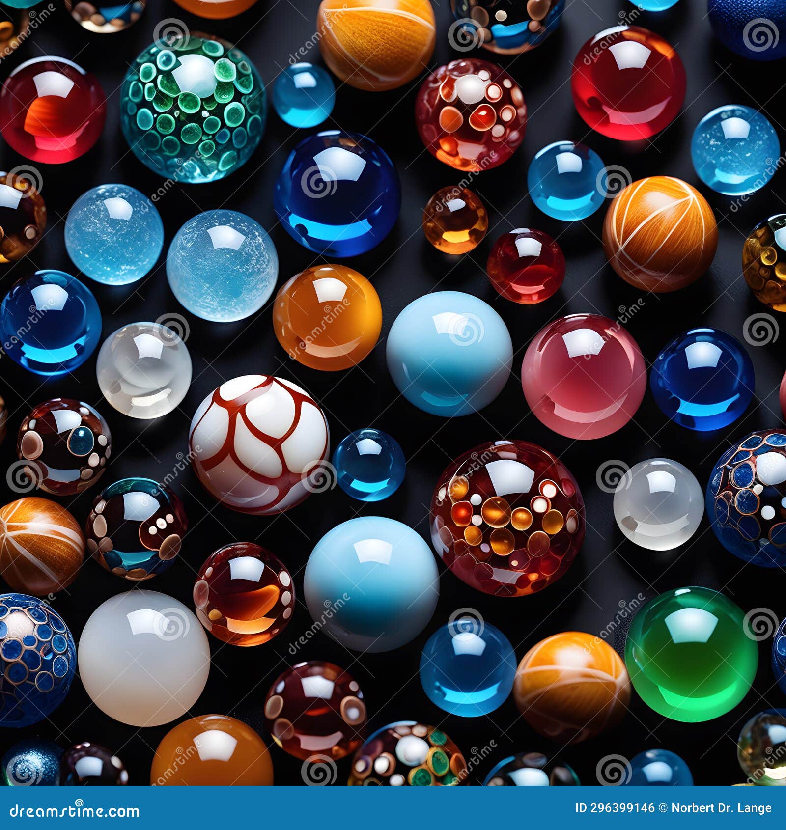 Colored Marbles, AI-generatet Stock Illustration - Illustration of ...