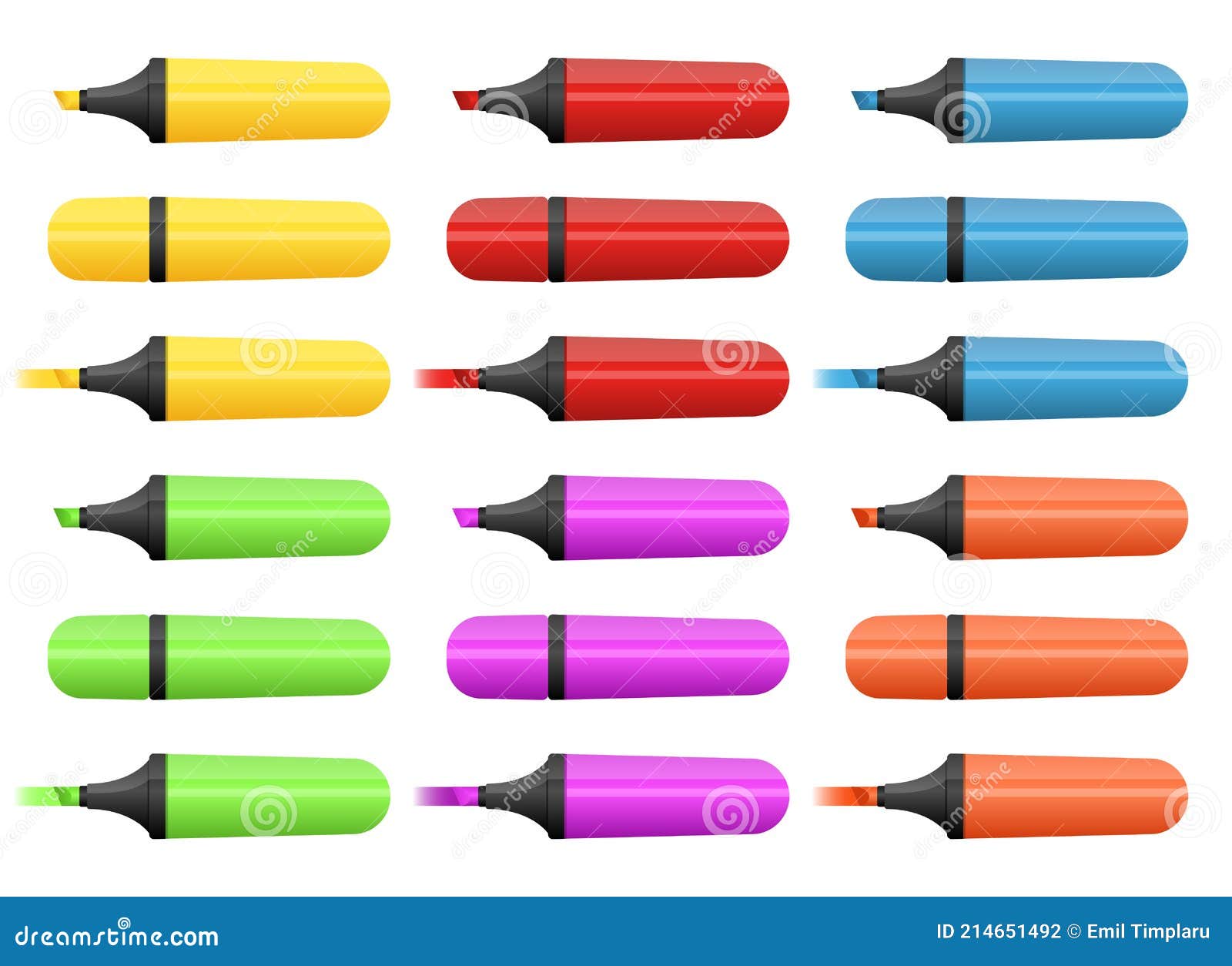 Colored Marker Set Vector Design Illustration Isolated on White ...