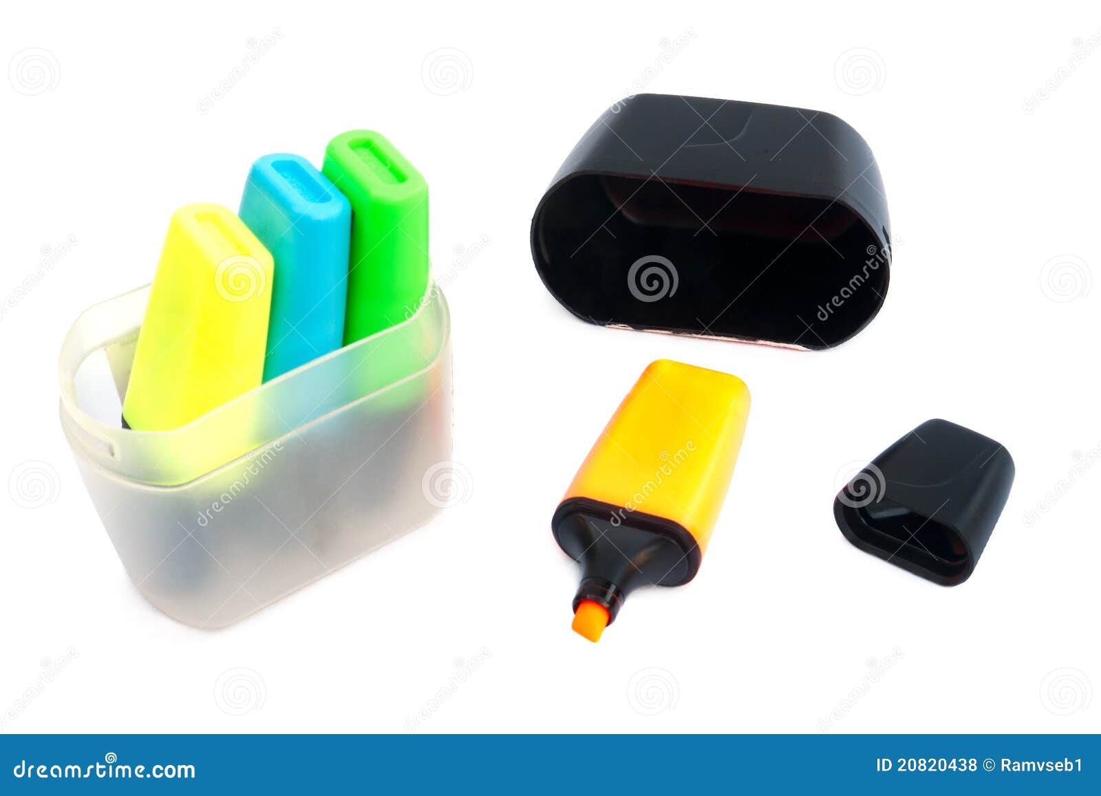 Colored markers stock photo. Image of equipment, office - 20820438