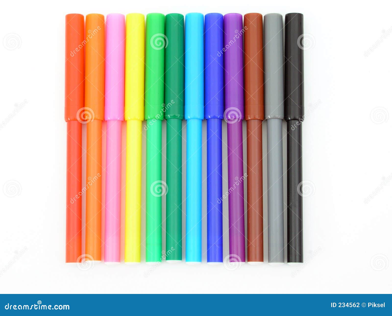 Colored Markers stock photo. Image of markers, office, multicolored ...