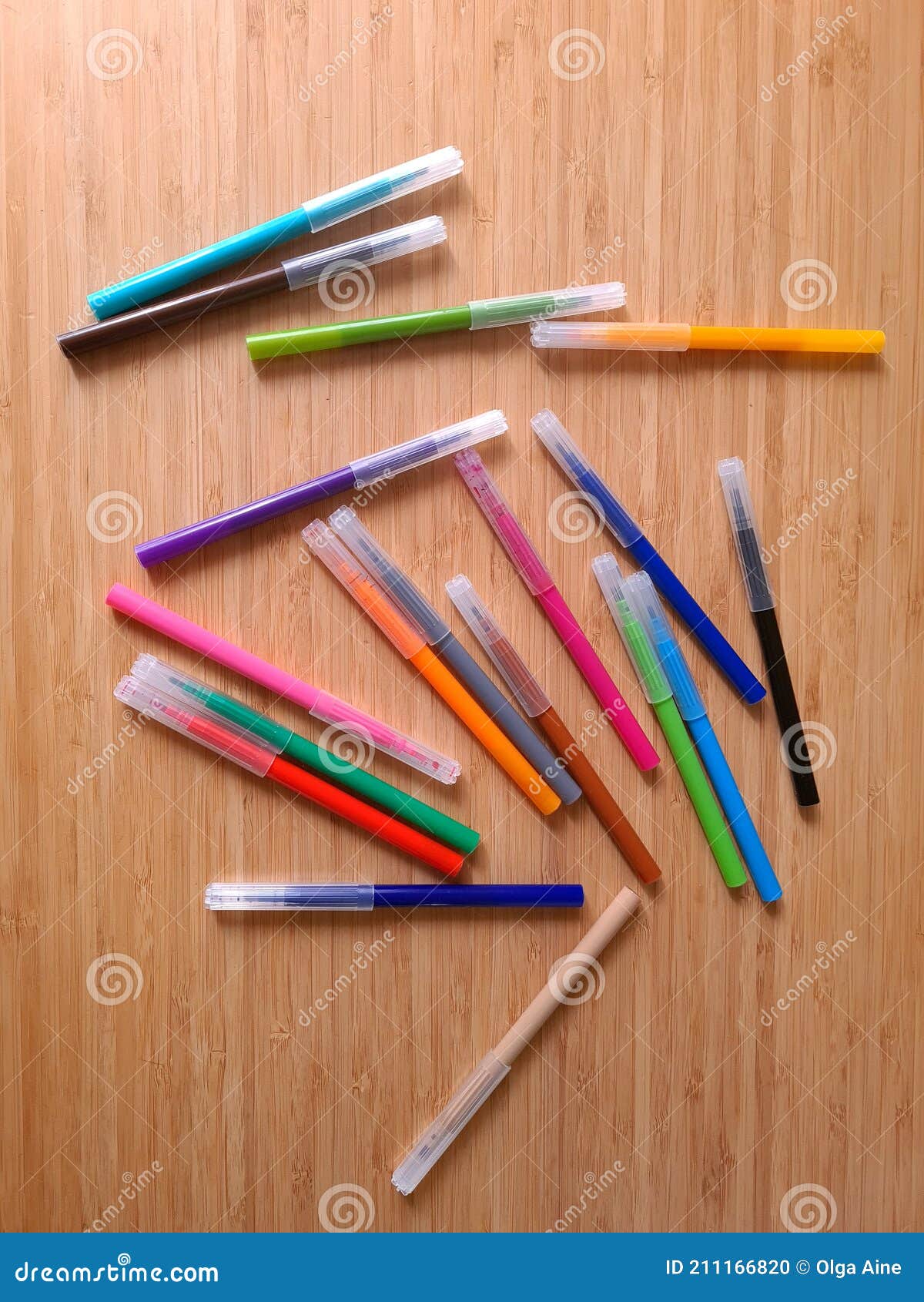 Colored Markers. a Bunch of Colored Markers. Lots of Colors Stock Photo ...