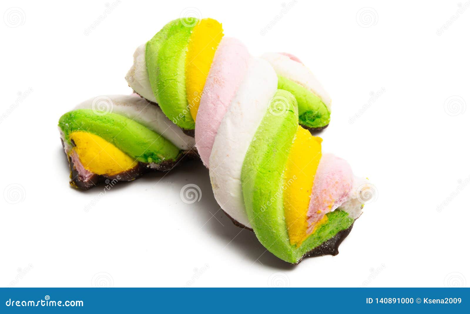 Colored Marshmallows Isolated Stock Photo - Image of sticky, isolated ...