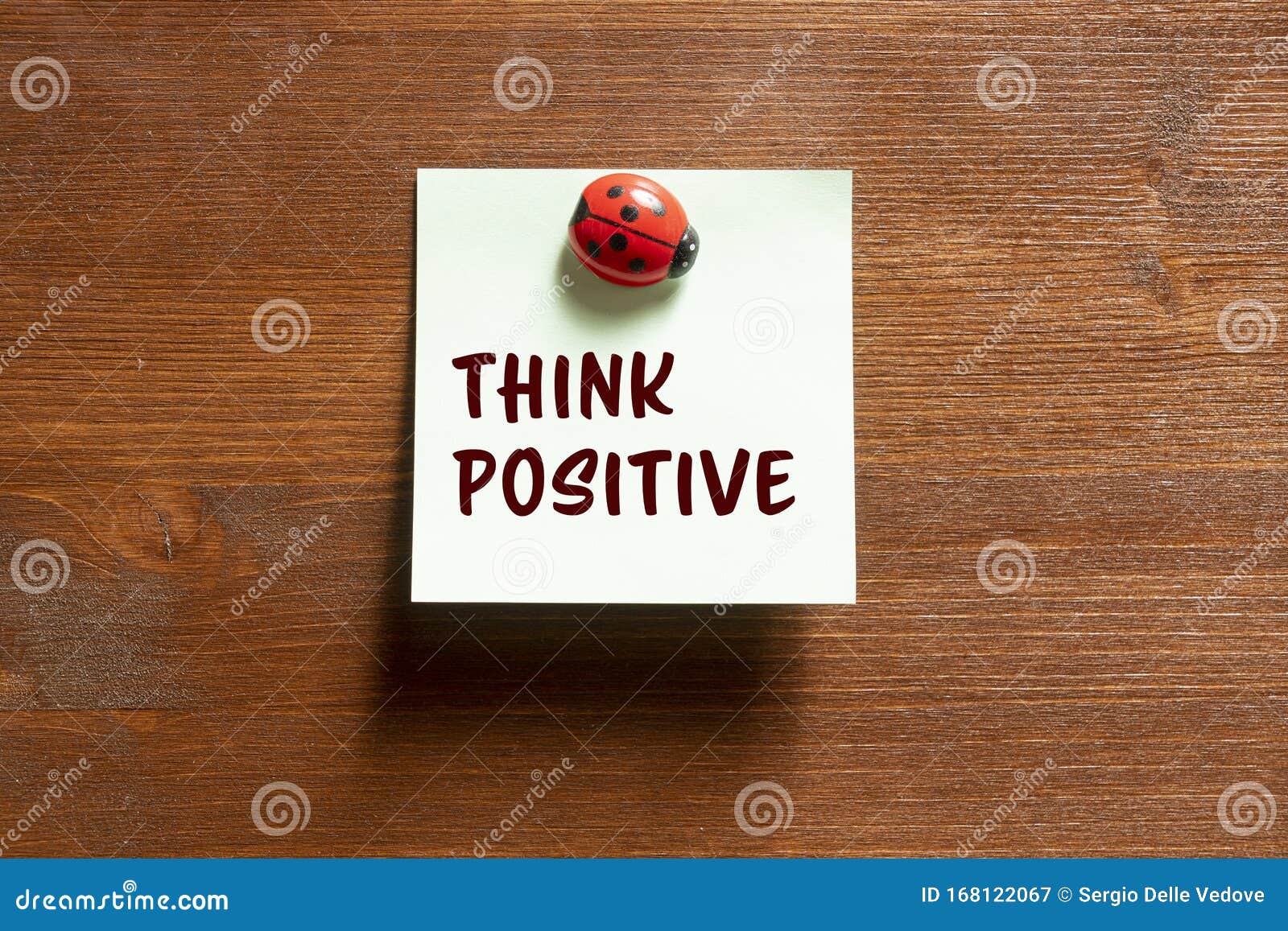 The phrase think positive stock image. Image of empty - 168122067